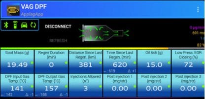 VAG DPF - Android aplikacija za kontrolu DPF-a — K DIJAGNOSTIKA